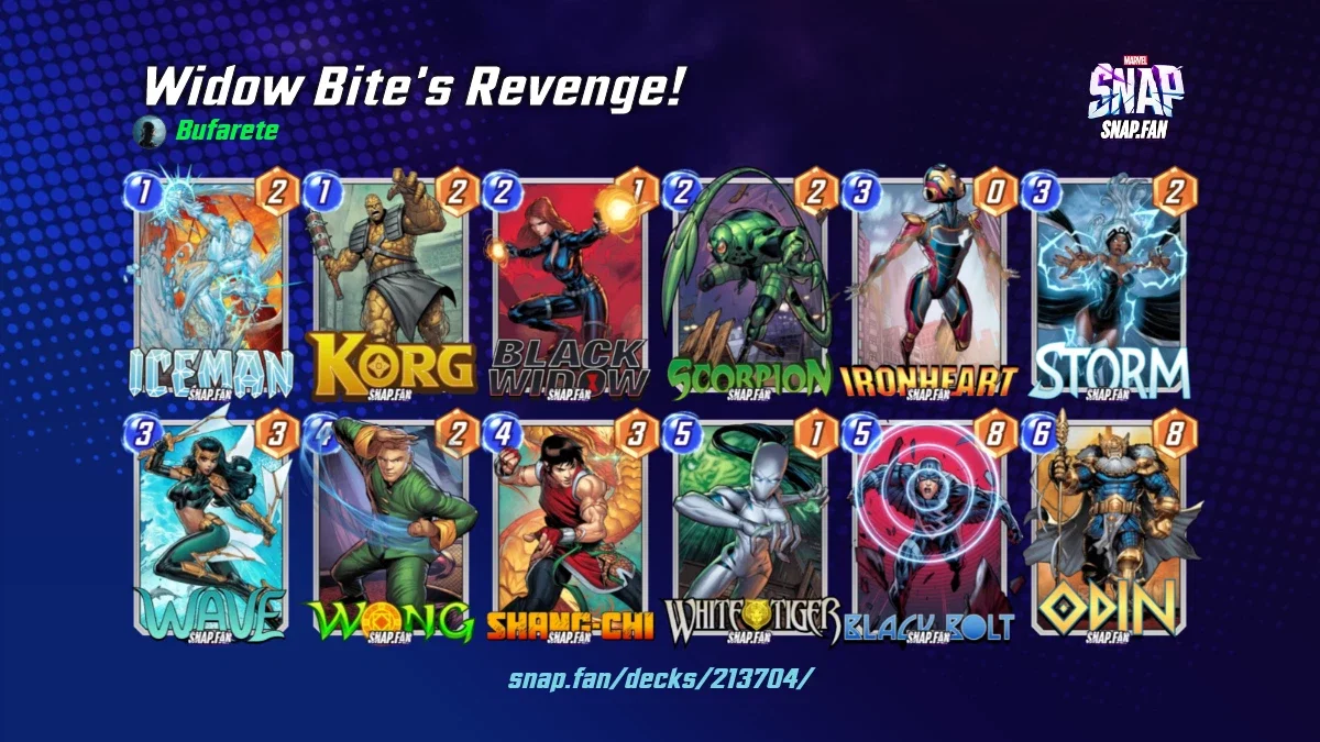 Widow Bite's Revenge! by Bufarete - Marvel Snap Decks - snap.fan
