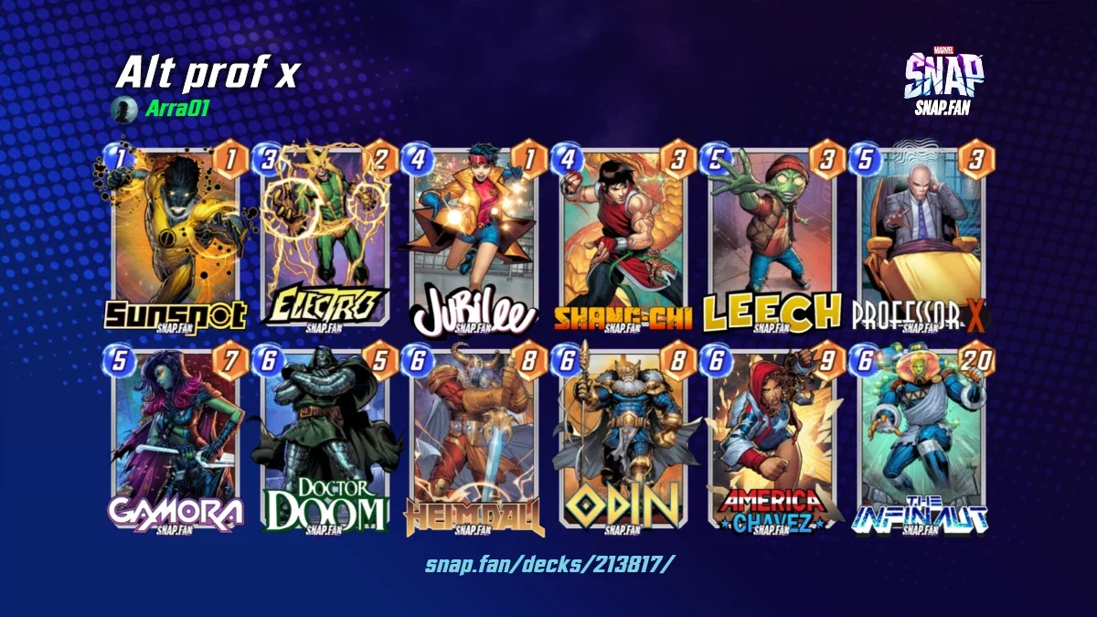 Alt prof x by Arra01 - Marvel Snap Decks - snap.fan