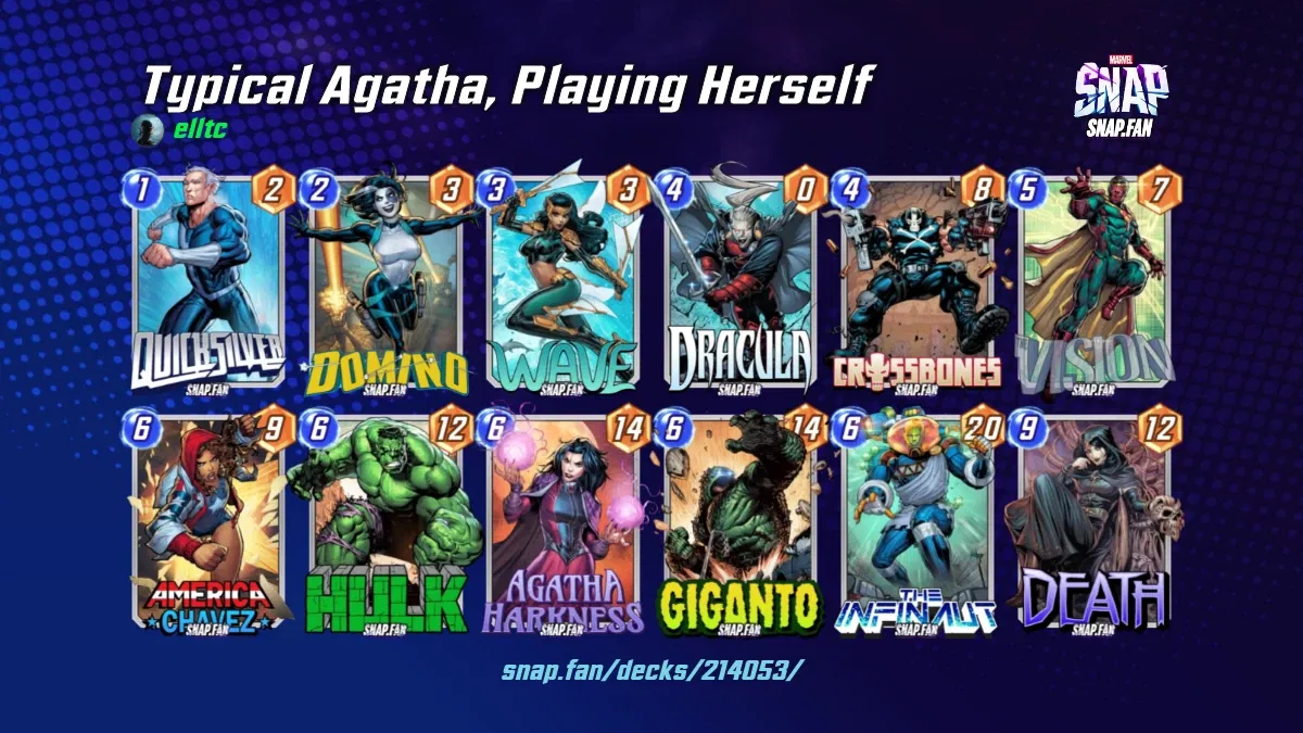 Typical Agatha, Playing Herself by elltc - Marvel Snap Decks - snap.fan