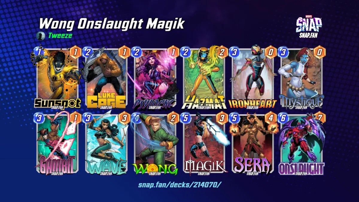 Wong Onslaught Magik by Tweeze - Marvel Snap Decks - snap.fan