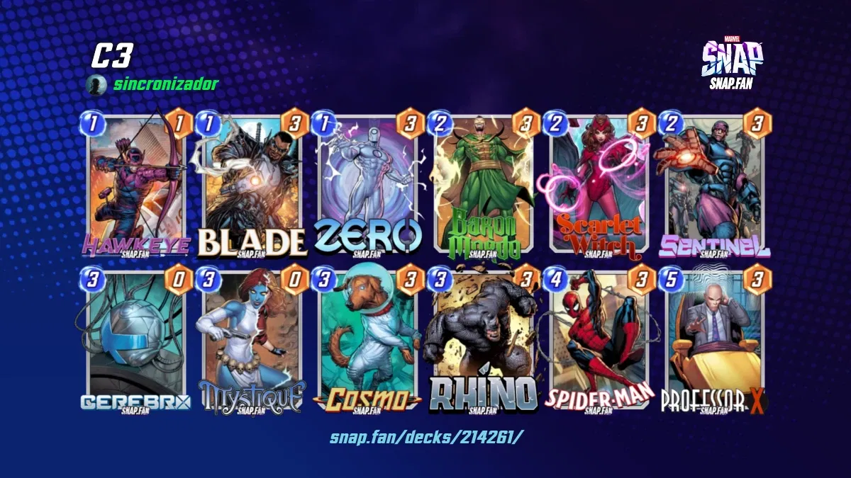 C3 by sincronizador - Marvel Snap Decks - snap.fan