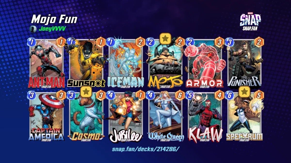 Mojo Fun by JoeyVVVV - Marvel Snap Decks - snap.fan