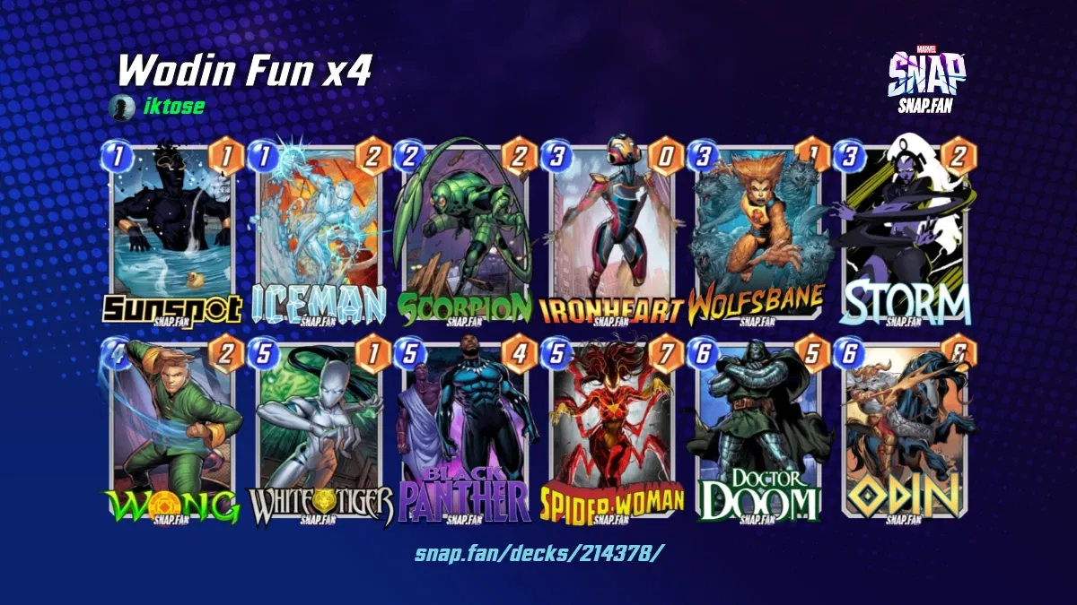 Wodin Fun x4 by iktose - Marvel Snap Decks - snap.fan
