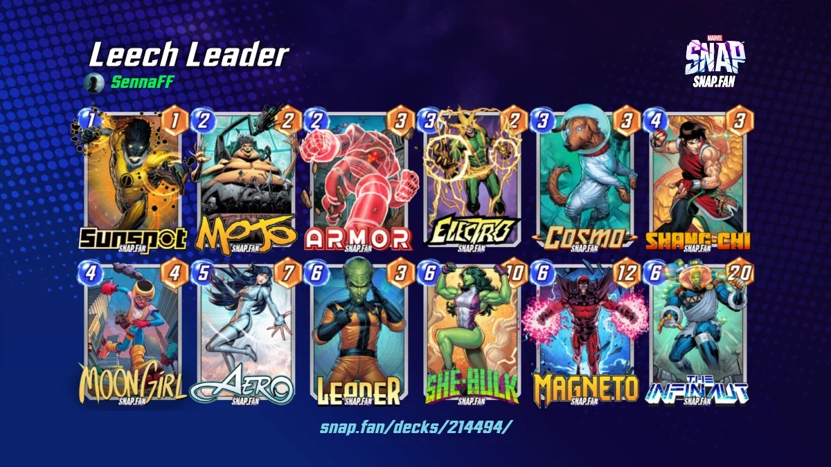 Leech Leader by SennaFF - Marvel Snap Decks - snap.fan