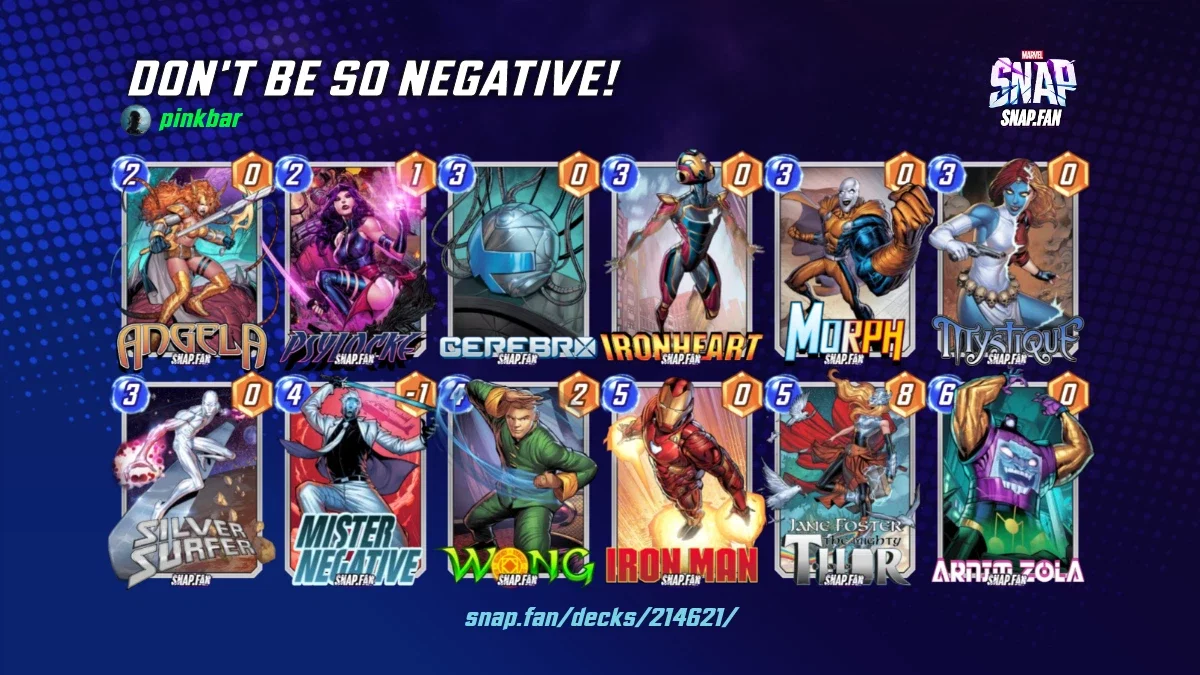 DON'T BE SO NEGATIVE! by pinkbar - Marvel Snap Decks - snap.fan