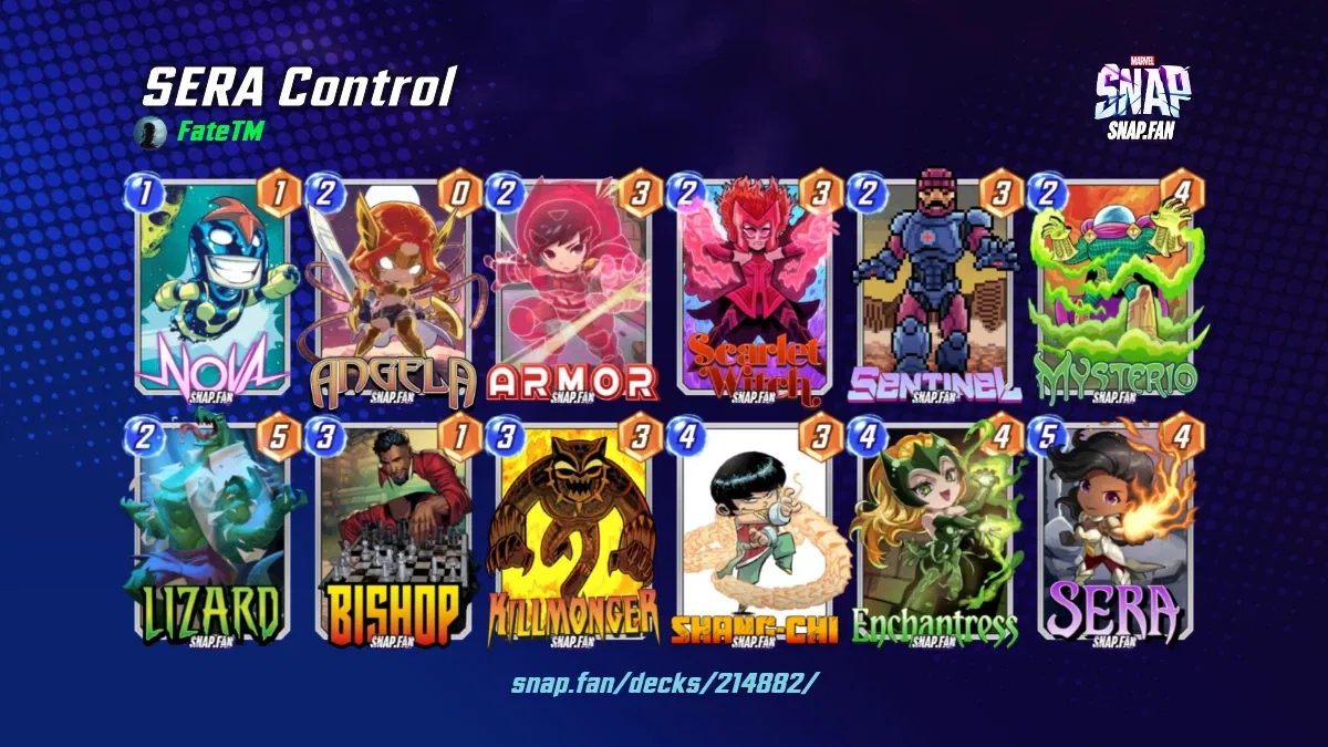 SERA Control by FateTM - Marvel Snap Decks - snap.fan