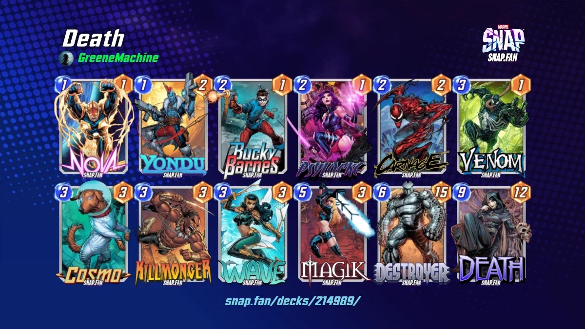 Death by GreeneMachine - Marvel Snap Decks - snap.fan