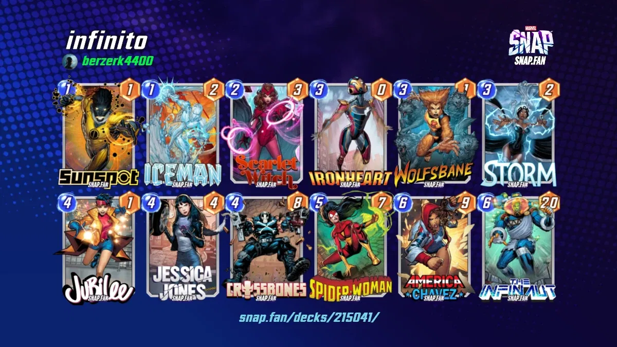 infinito by berzerk4400 - Marvel Snap Decks - snap.fan