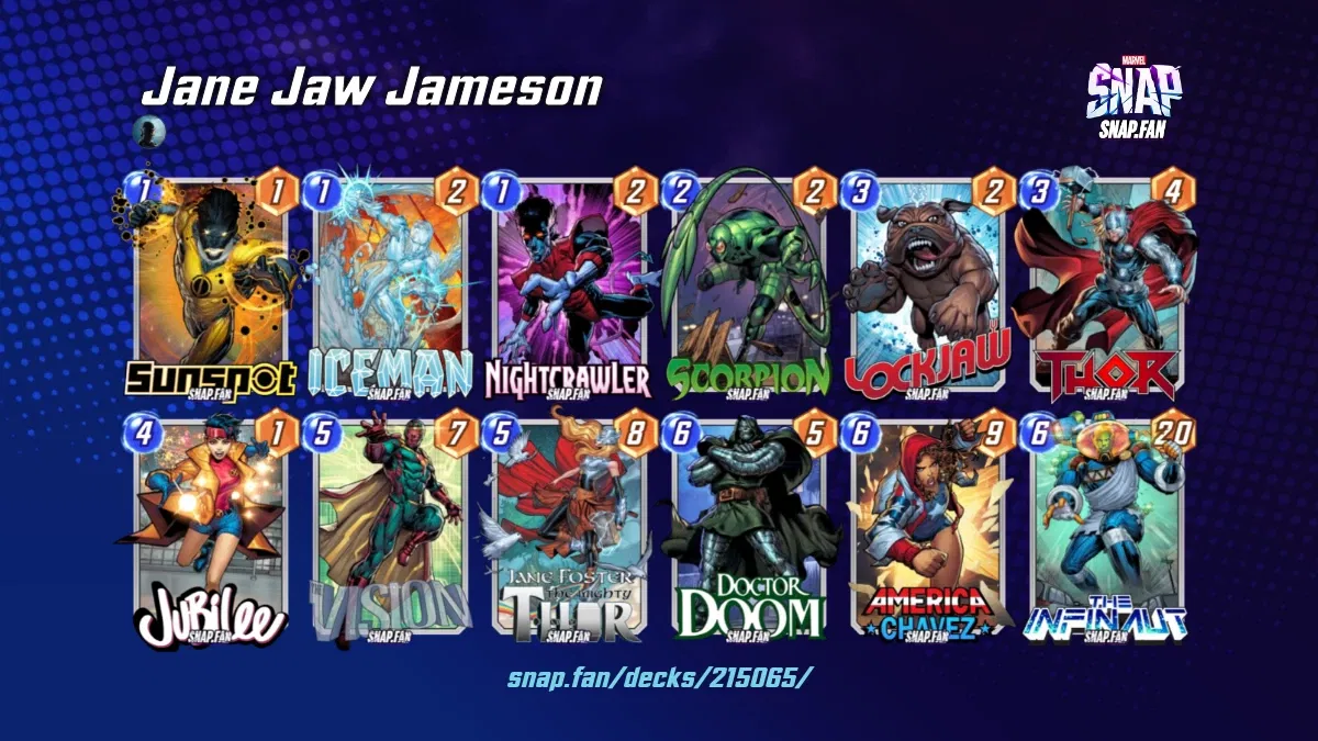 Jane Jaw Jameson by None - Marvel Snap Decks - snap.fan