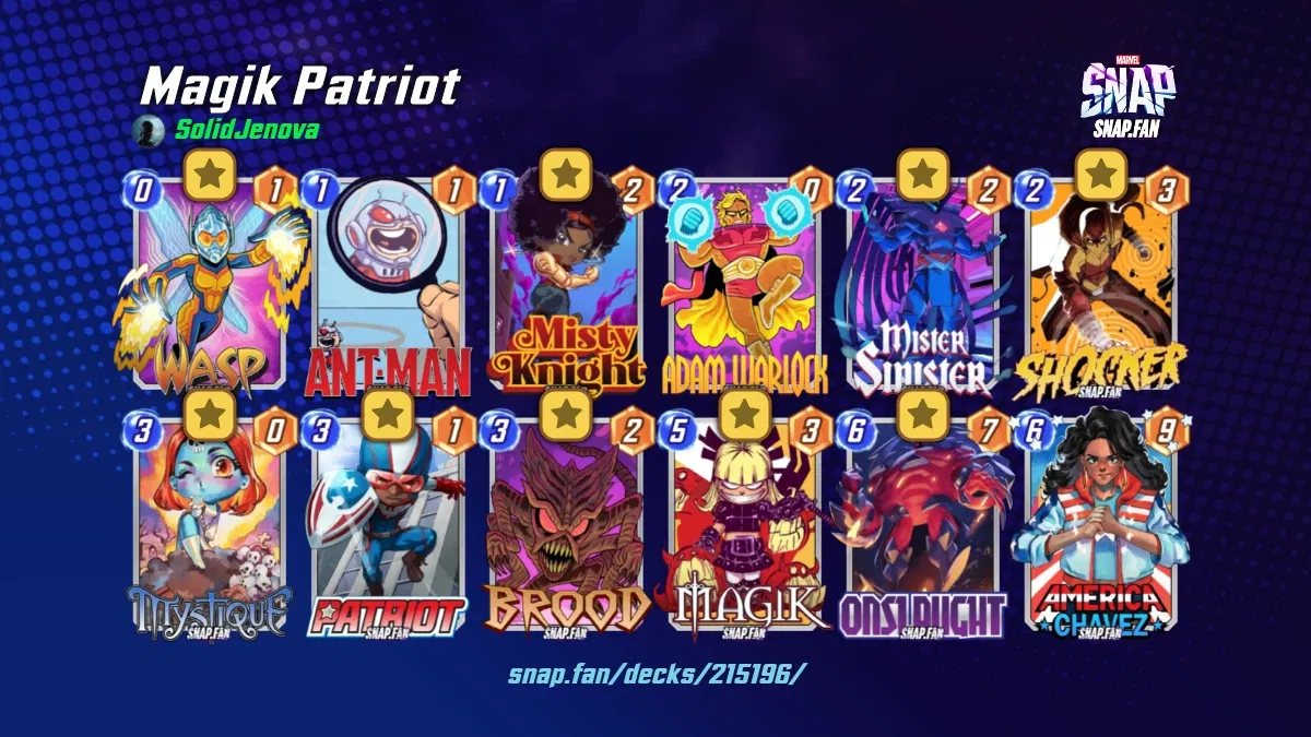 Magik Patriot by SolidJenova - Marvel Snap Decks - snap.fan