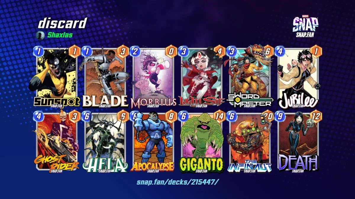 discard by Shaxlas - Marvel Snap Decks - snap.fan