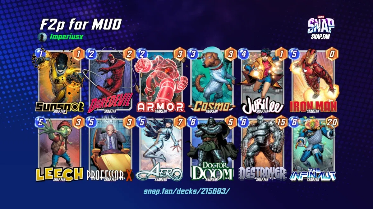 F2p for MUD by Imperiusx - Marvel Snap Decks - snap.fan