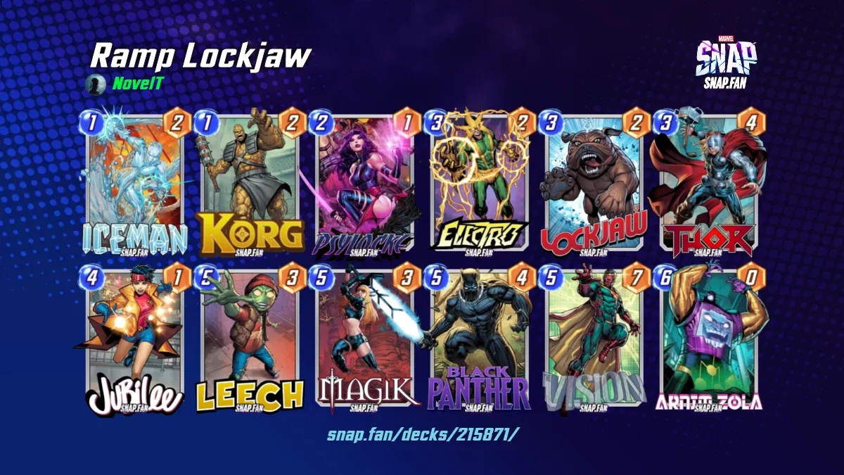 Ramp Lockjaw by NovelT - Marvel Snap Decks - snap.fan