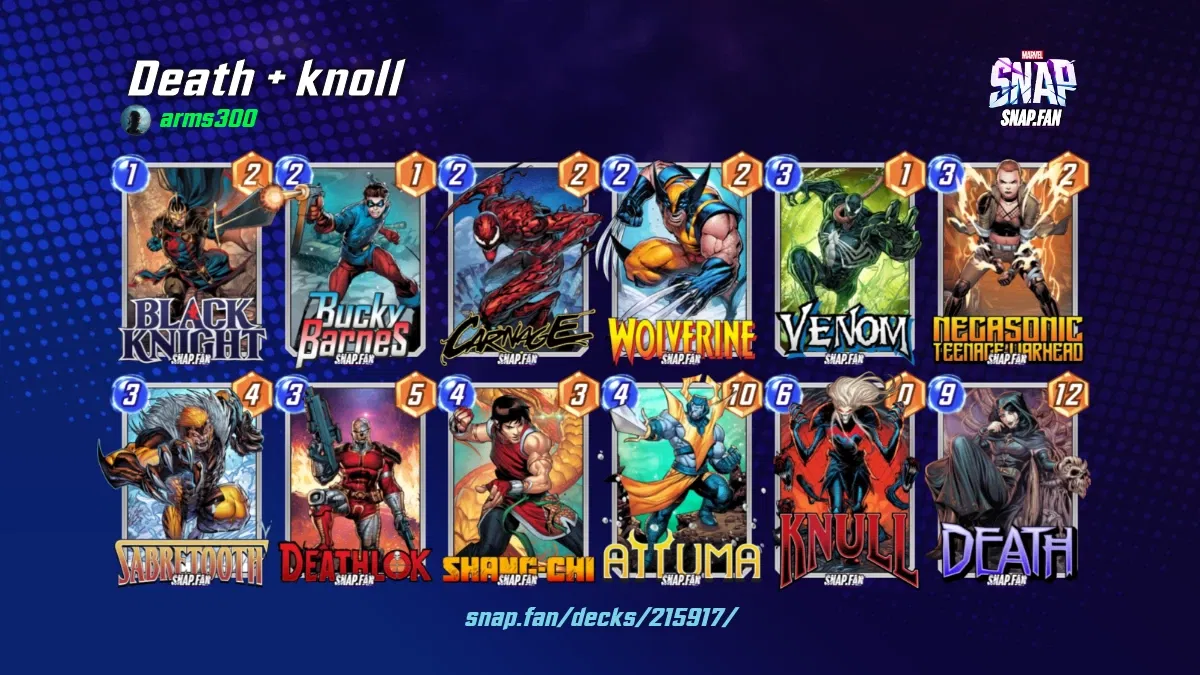 Death + knoll by arms300 - Marvel Snap Decks - snap.fan
