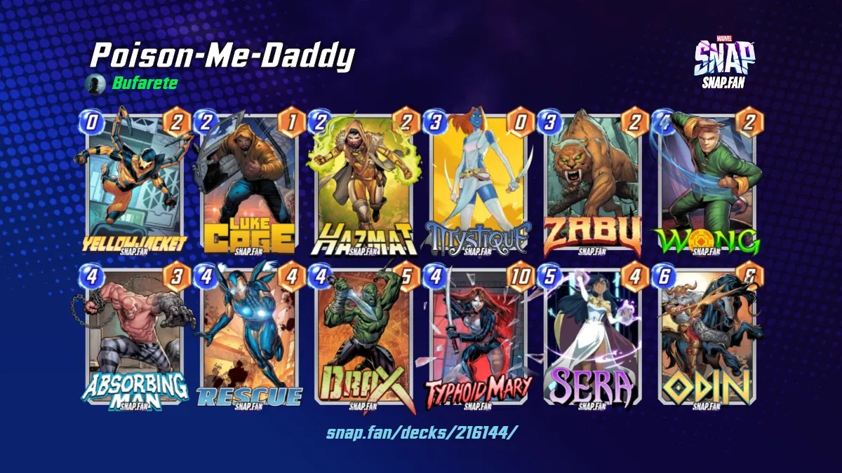 Poison-Me-Daddy by Bufarete - Marvel Snap Decks - snap.fan