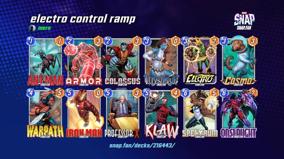 electro control ramp by mern - Marvel Snap Decks - snap.fan