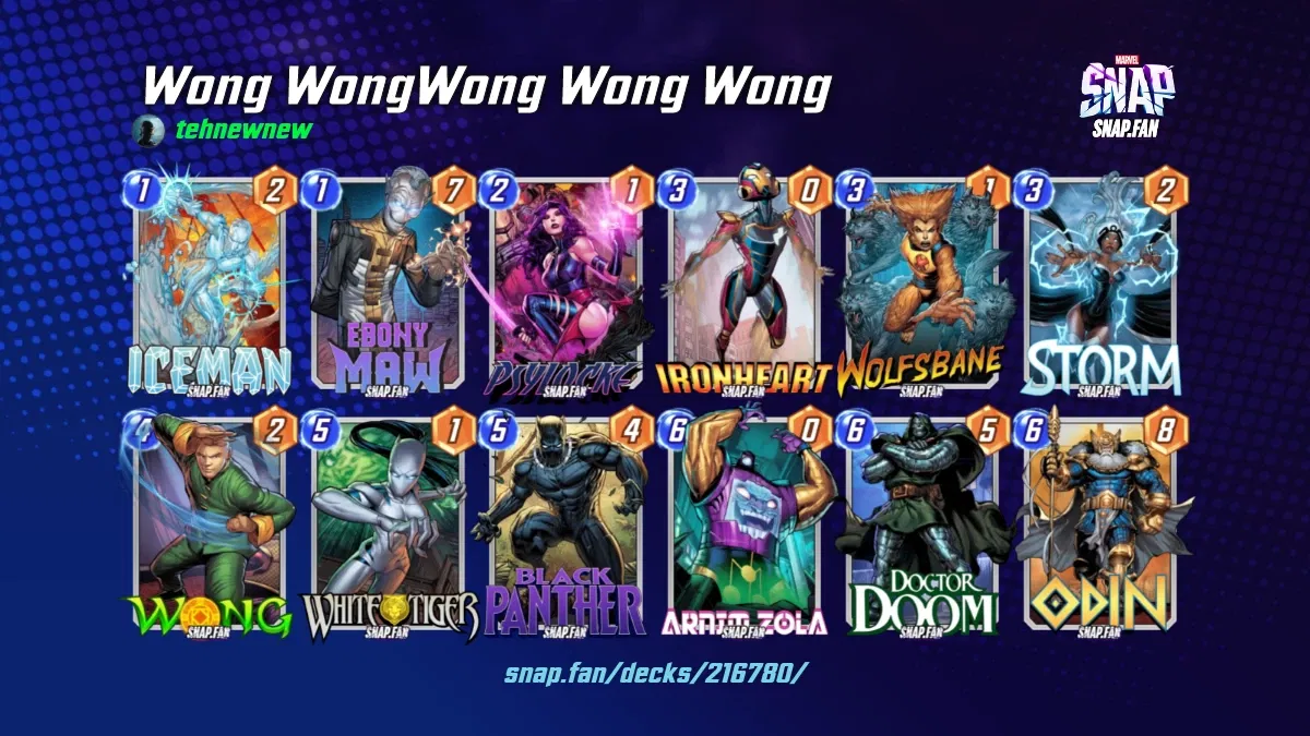 Wong WongWong Wong Wong by tehnewnew - Marvel Snap Decks - snap.fan