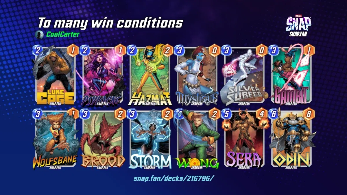 To many win conditions by CoolCarter - Marvel Snap Decks - snap.fan
