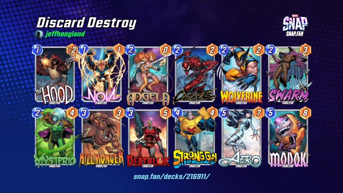 Discard Destroy by jeffhoogland - Marvel Snap Decks - snap.fan