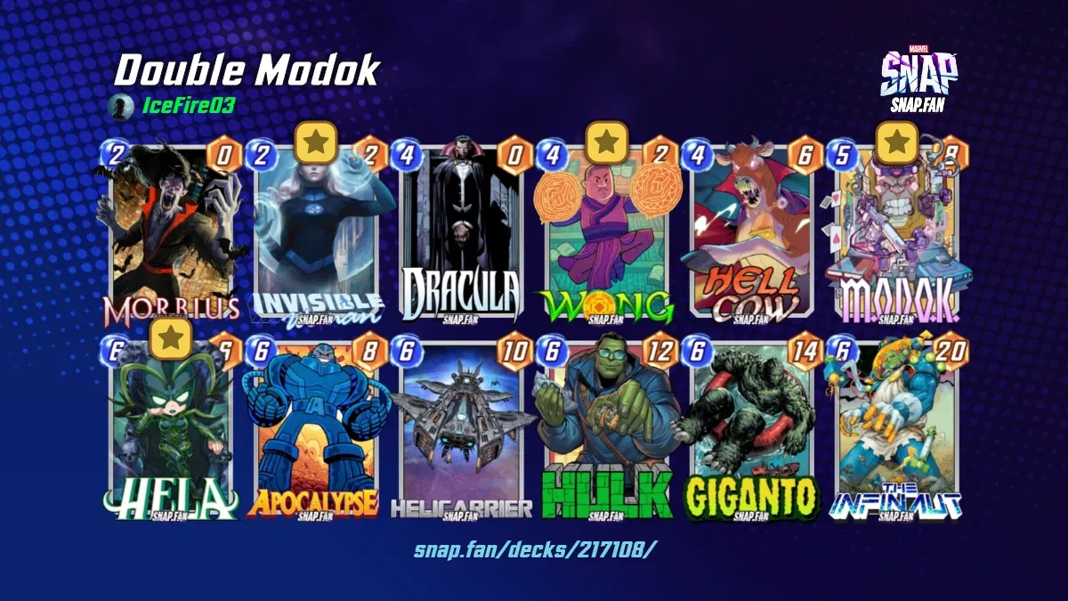 Double Modok by IceFire03 - Marvel Snap Decks - snap.fan