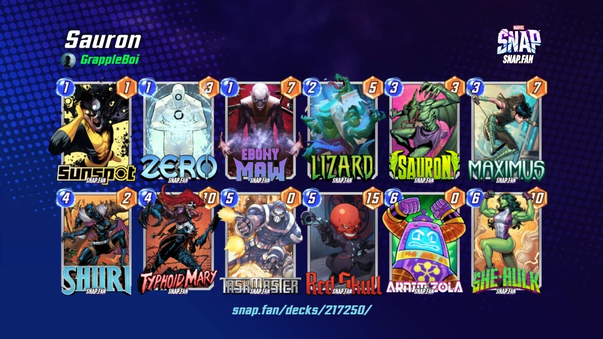 Sauron by GrappleBoi - Marvel Snap Decks - snap.fan