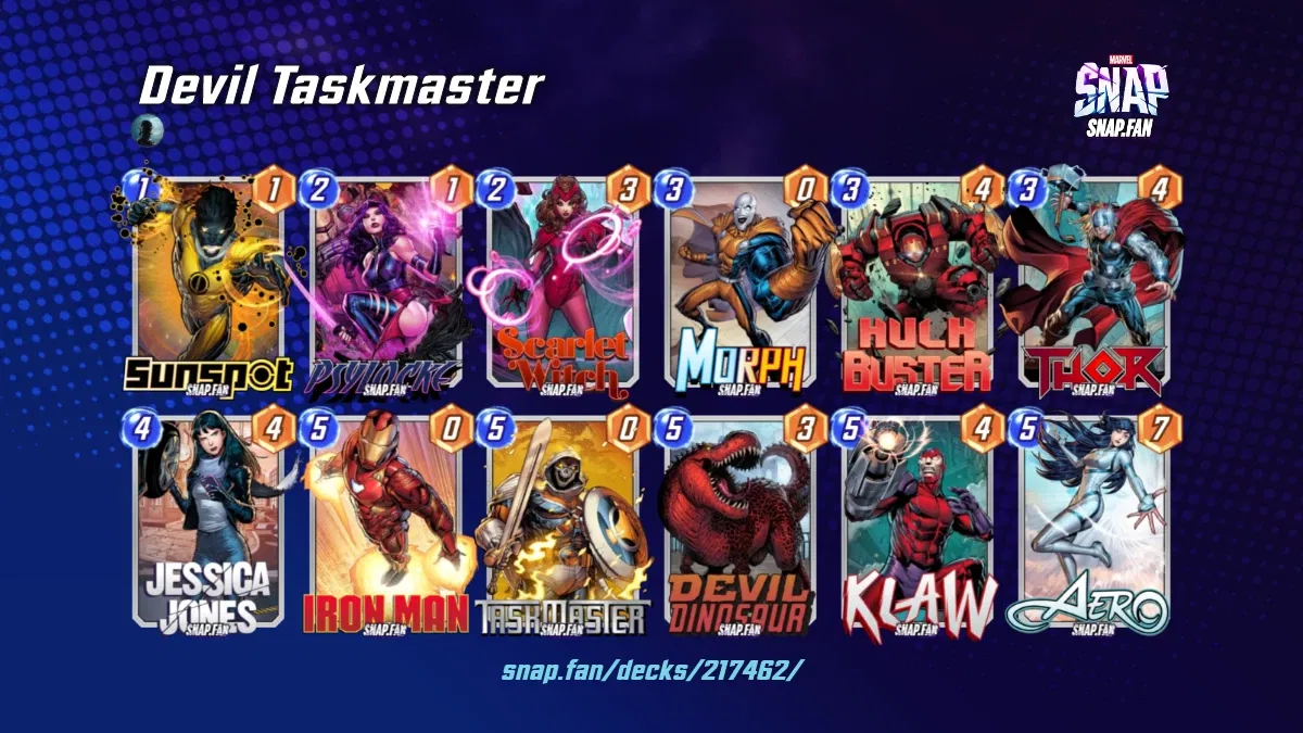 Devil Taskmaster by None - Marvel Snap Decks - snap.fan
