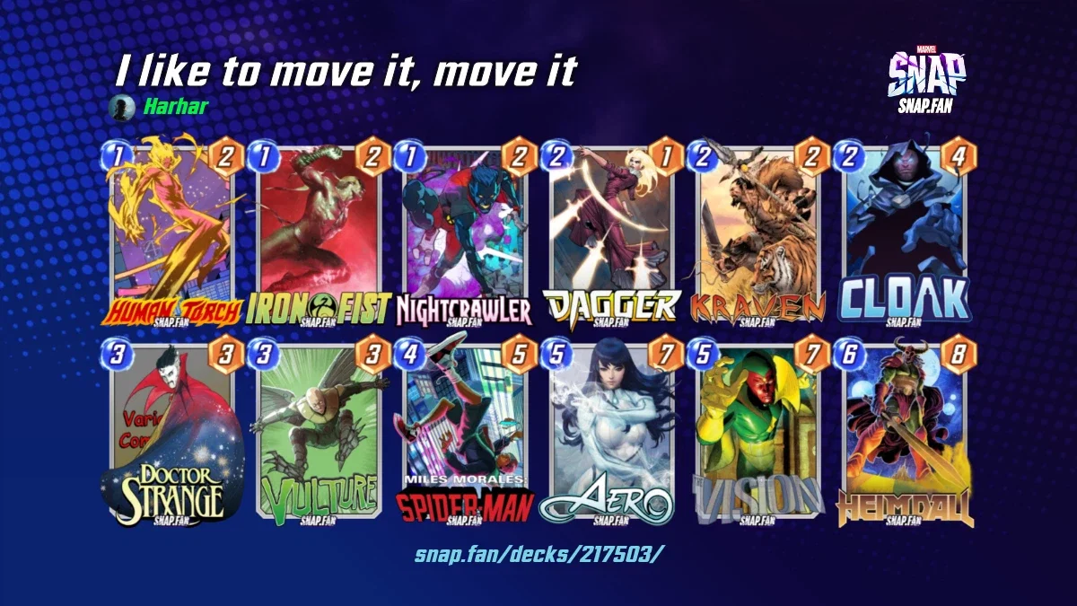 I like to move it, move it by Harhar - Marvel Snap Decks - snap.fan