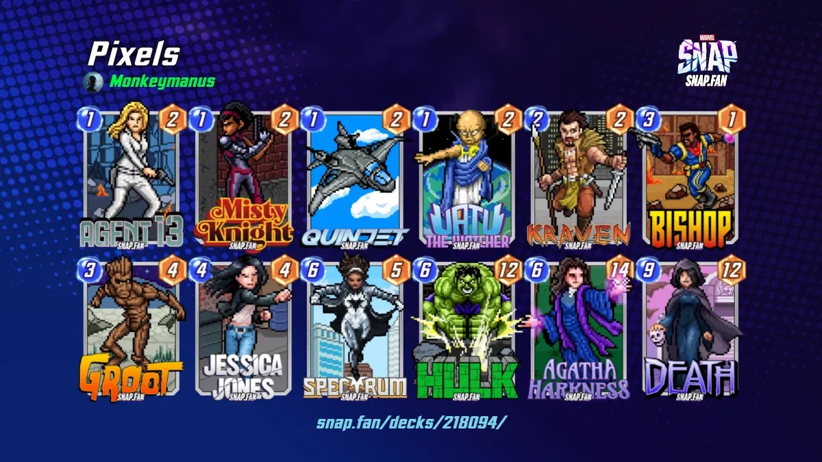 Pixels by Monkeymanus - Marvel Snap Decks - snap.fan