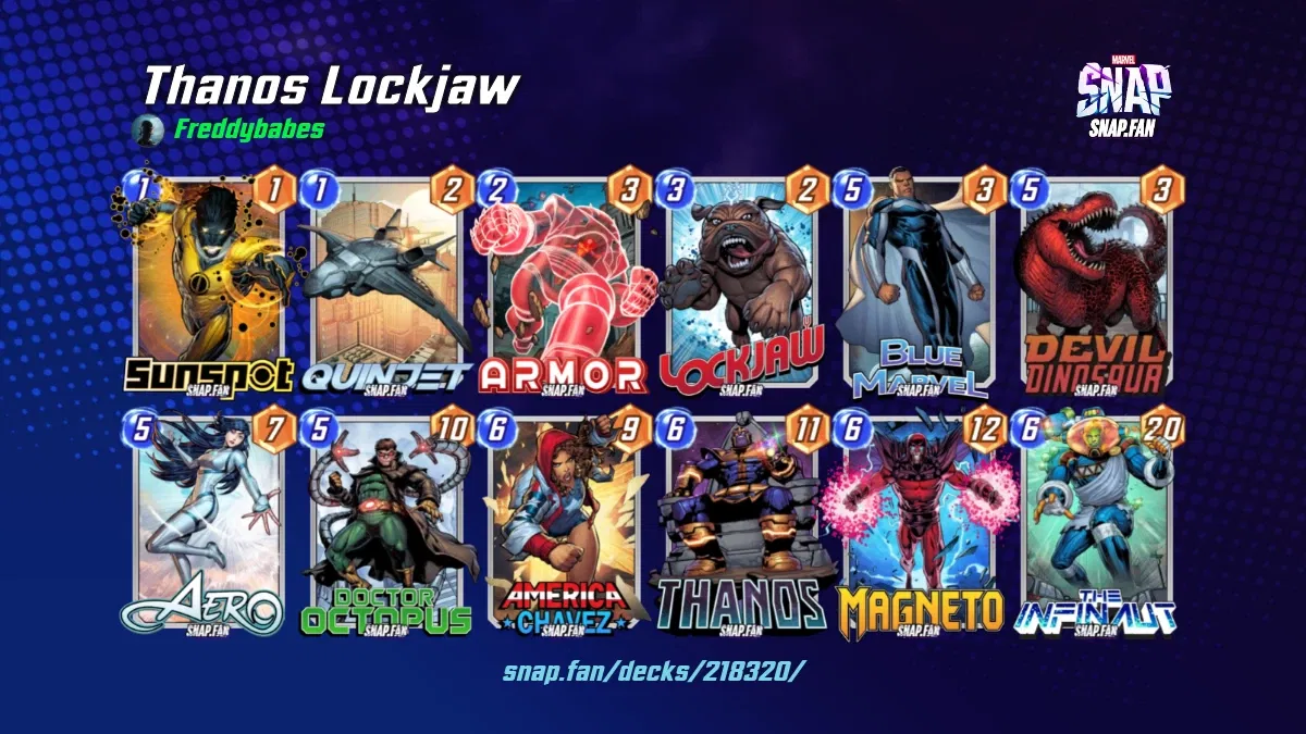 Thanos Lockjaw by Freddybabes - Marvel Snap Decks - snap.fan