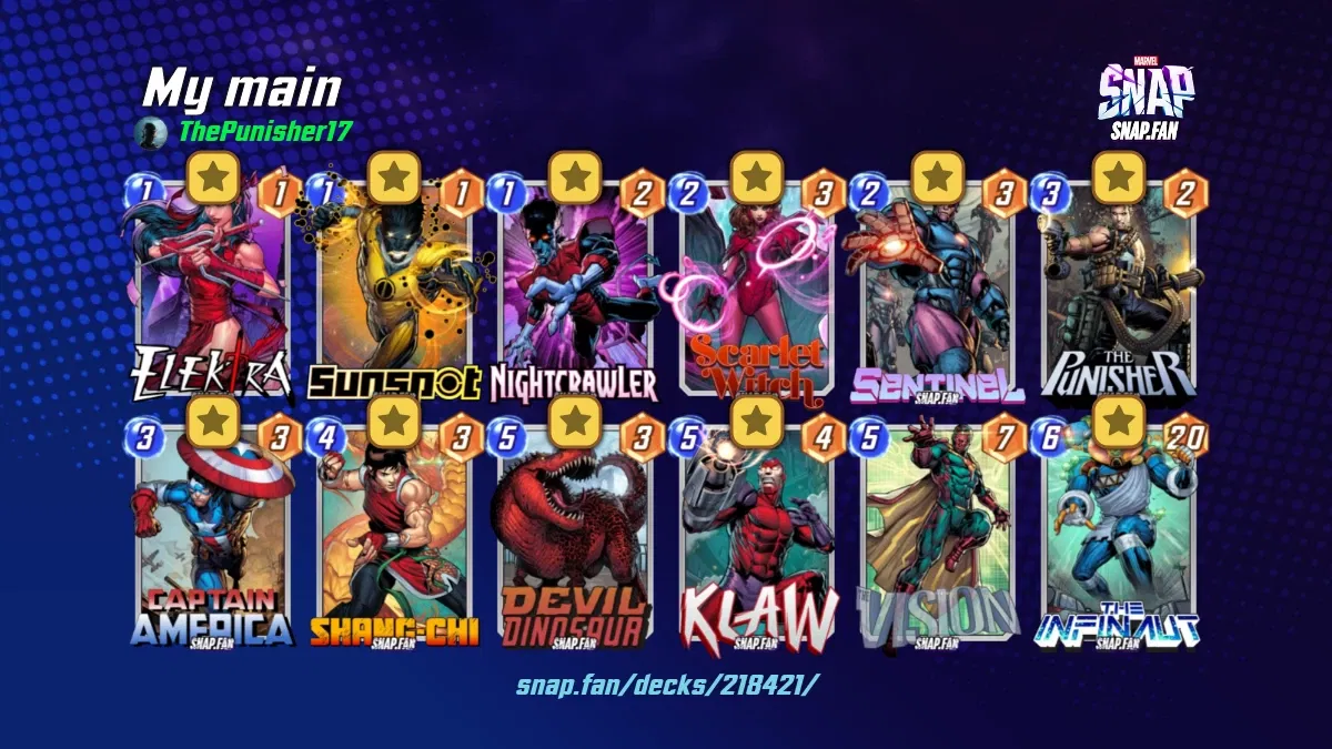 My main by ThePunisher17 - Marvel Snap Decks - snap.fan