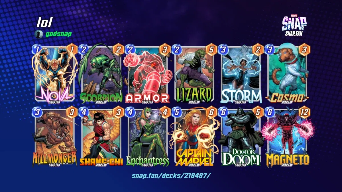 lol by godsnap - Marvel Snap Decks - snap.fan