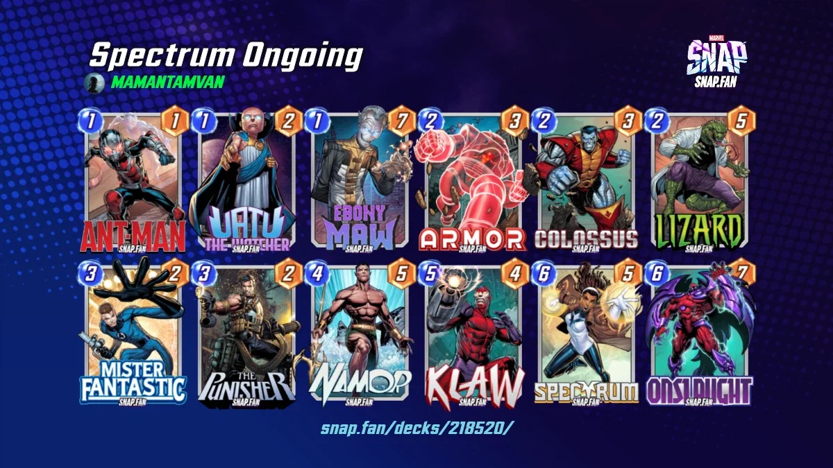 Spectrum Ongoing by MAMANTAMVAN - Marvel Snap Decks - snap.fan