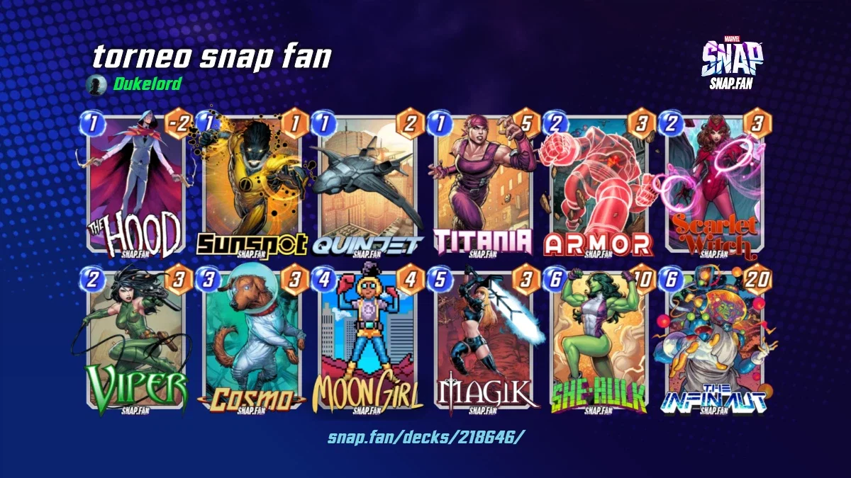 torneo snap fan by Dukelord - Marvel Snap Decks - snap.fan