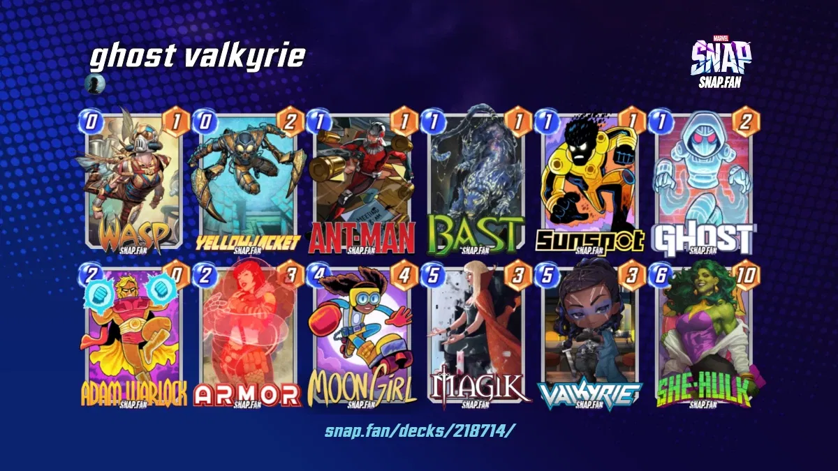 ghost valkyrie by None - Marvel Snap Decks - snap.fan