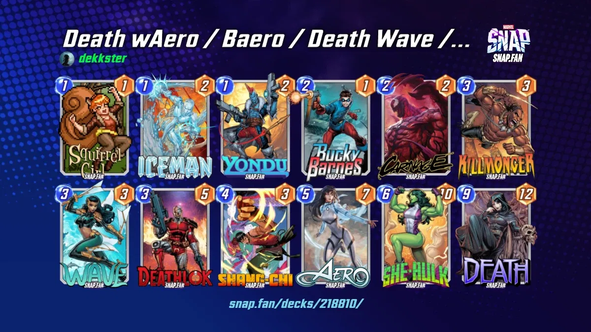 Death wAero / Baero / Death Wave / Best Deck RN by dekkster - Marvel ...