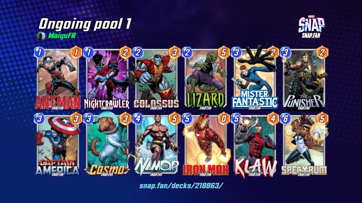 Ongoing pool 1 by MaiyuFR - Marvel Snap Decks - snap.fan