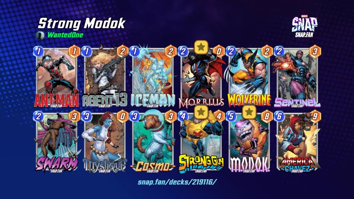 Strong Modok by WantedOne - Marvel Snap Decks - snap.fan