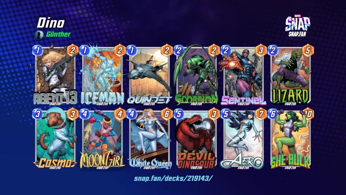 Dino by Günther - Marvel Snap Decks - snap.fan
