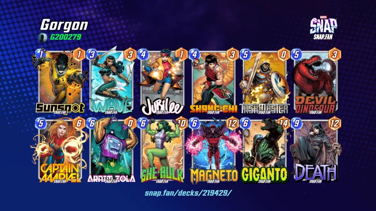 Gorgon by G200279 - Marvel Snap Decks - snap.fan