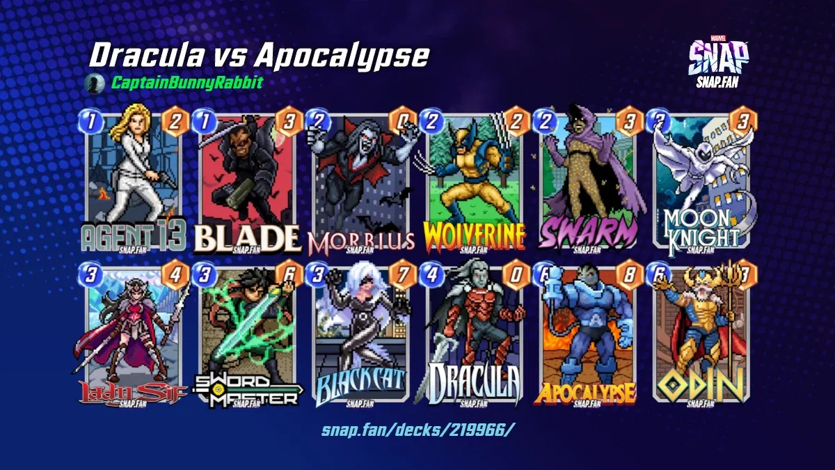 Dracula vs Apocalypse by CaptainBunnyRabbit - Marvel Snap Decks - snap.fan