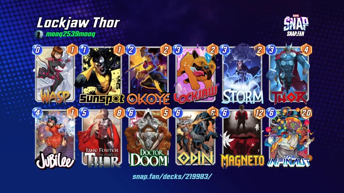 Lockjaw Thor by mooq2539mooq - Marvel Snap Decks - snap.fan