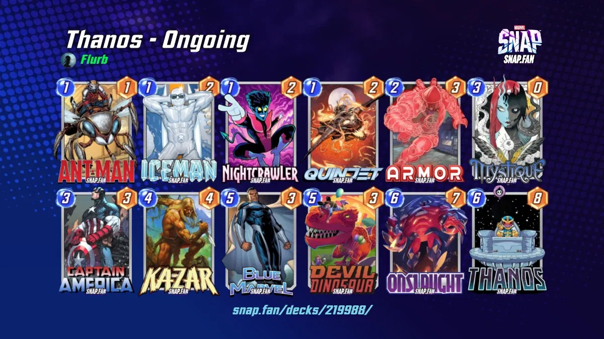 Thanos - Ongoing by Flurb - Marvel Snap Decks - snap.fan
