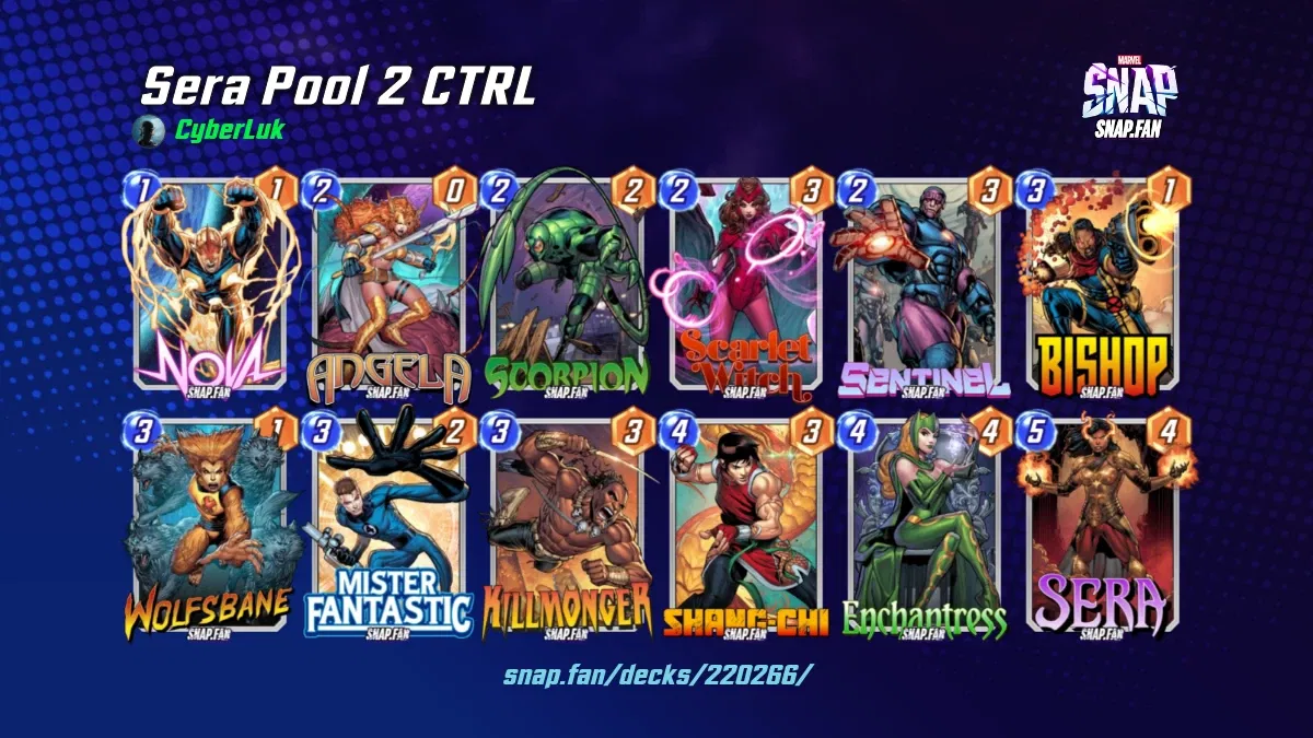 Sera Pool 2 CTRL by CyberLuk - Marvel Snap Decks - snap.fan