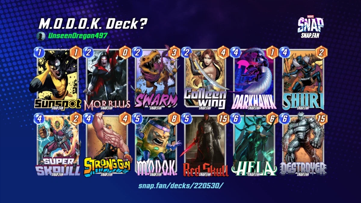 M.O.D.O.K. Deck? by UnseenOregon497 - Marvel Snap Decks - snap.fan