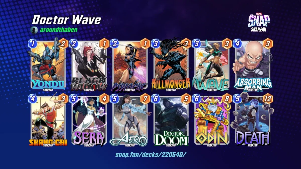 Doctor Wave by aroundthaben - Marvel Snap Decks - snap.fan