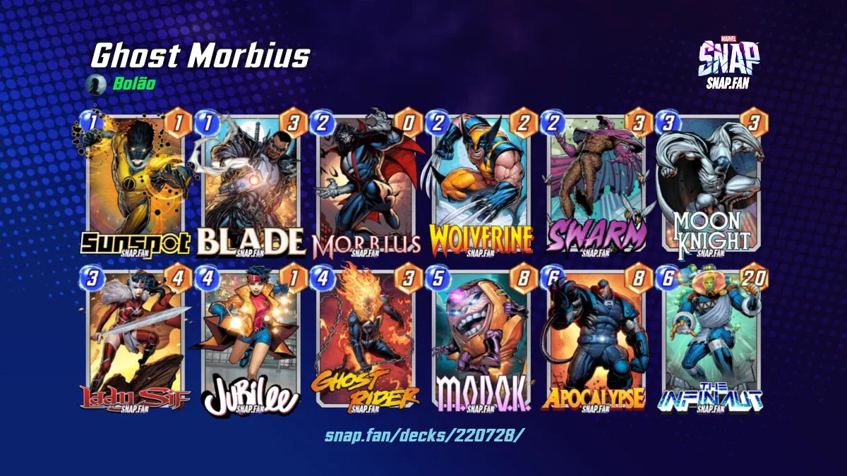Ghost Morbius by Bolão - Marvel Snap Decks - snap.fan