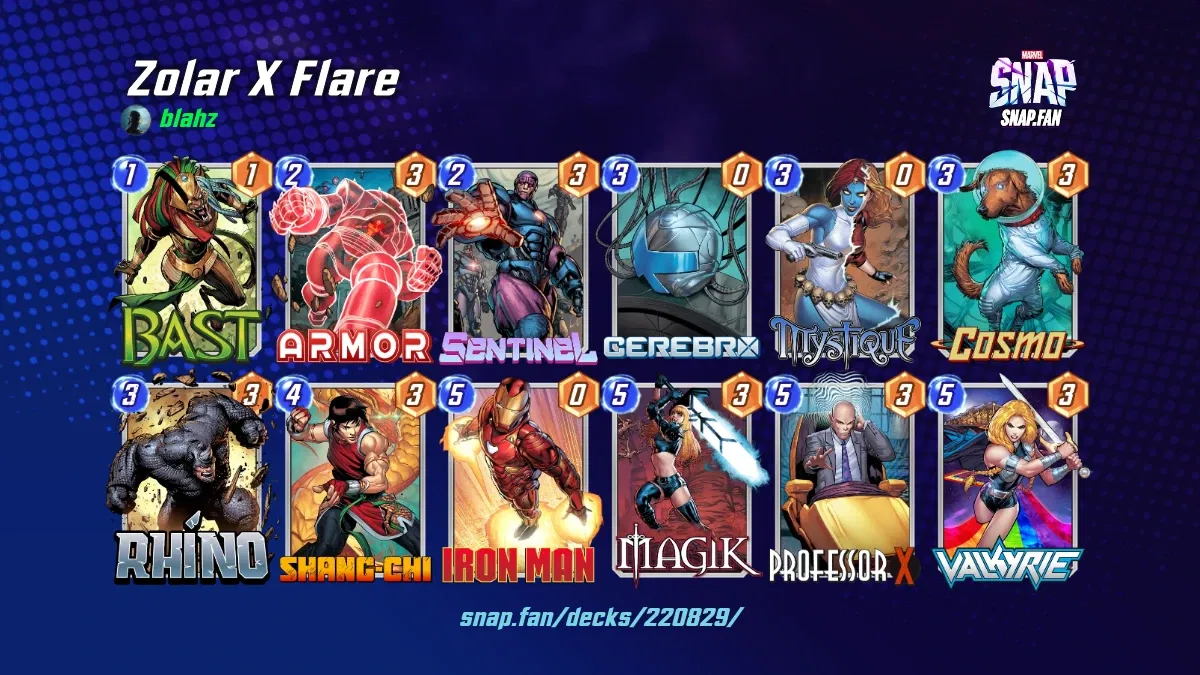 Zolar X Flare by blahz - Marvel Snap Decks - snap.fan