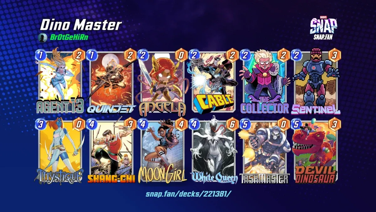 Dino Master by BrOtGeHiRn - Marvel Snap Decks - snap.fan