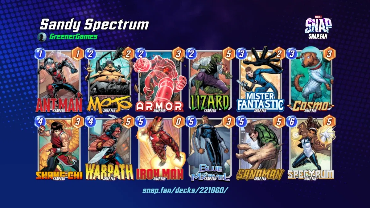 Sandy Spectrum by GreenerGames - Marvel Snap Decks - snap.fan