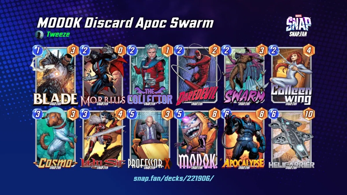 MODOK Discard Apoc Swarm by Tweeze - Marvel Snap Decks - snap.fan